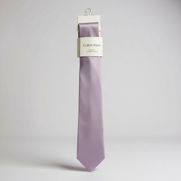 Calvin Klein | Accessories | Nwt Calvin Klein Mens Solid Lavender Tie ...